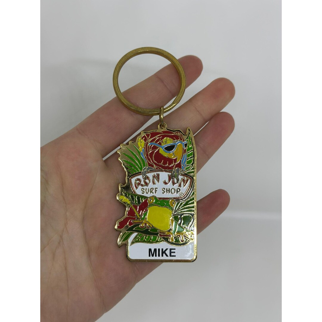 Ron Jon Surf Shop Parrot Keychain With "mike" Florida One of A Kind - Etsy