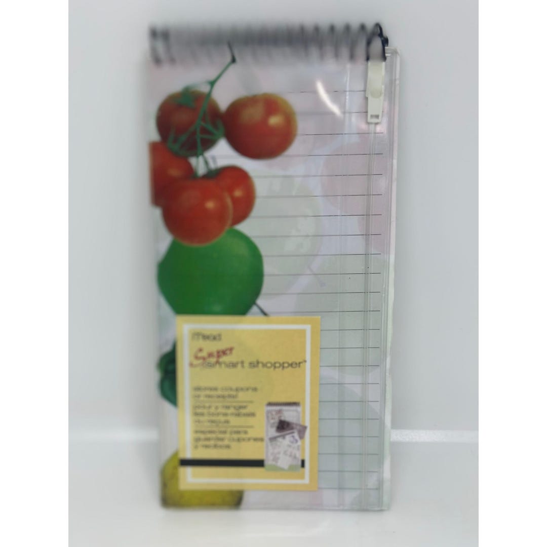 NEW Old Stock Mead Super Smart Shopper Magnetic Grocery List Pad Coupon ...