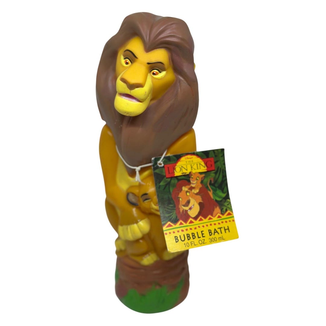 VTG 1994 Mufasa & Simba Bubble Bath Figurine Lion King Collectible ...