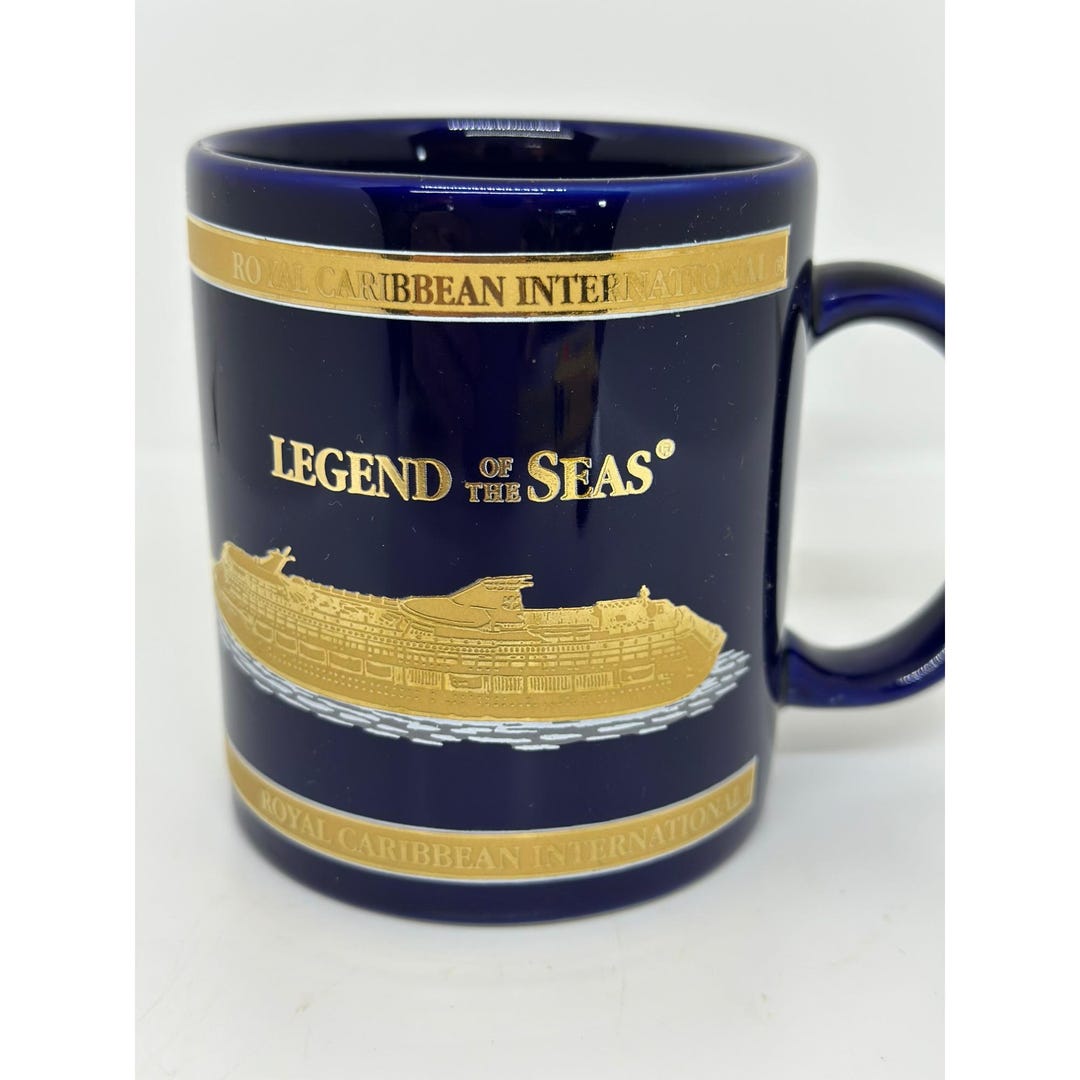 Royal Caribbean "sovereign of the Seas" 12oz. Coffee Tea Mug Cup Cobalt ...