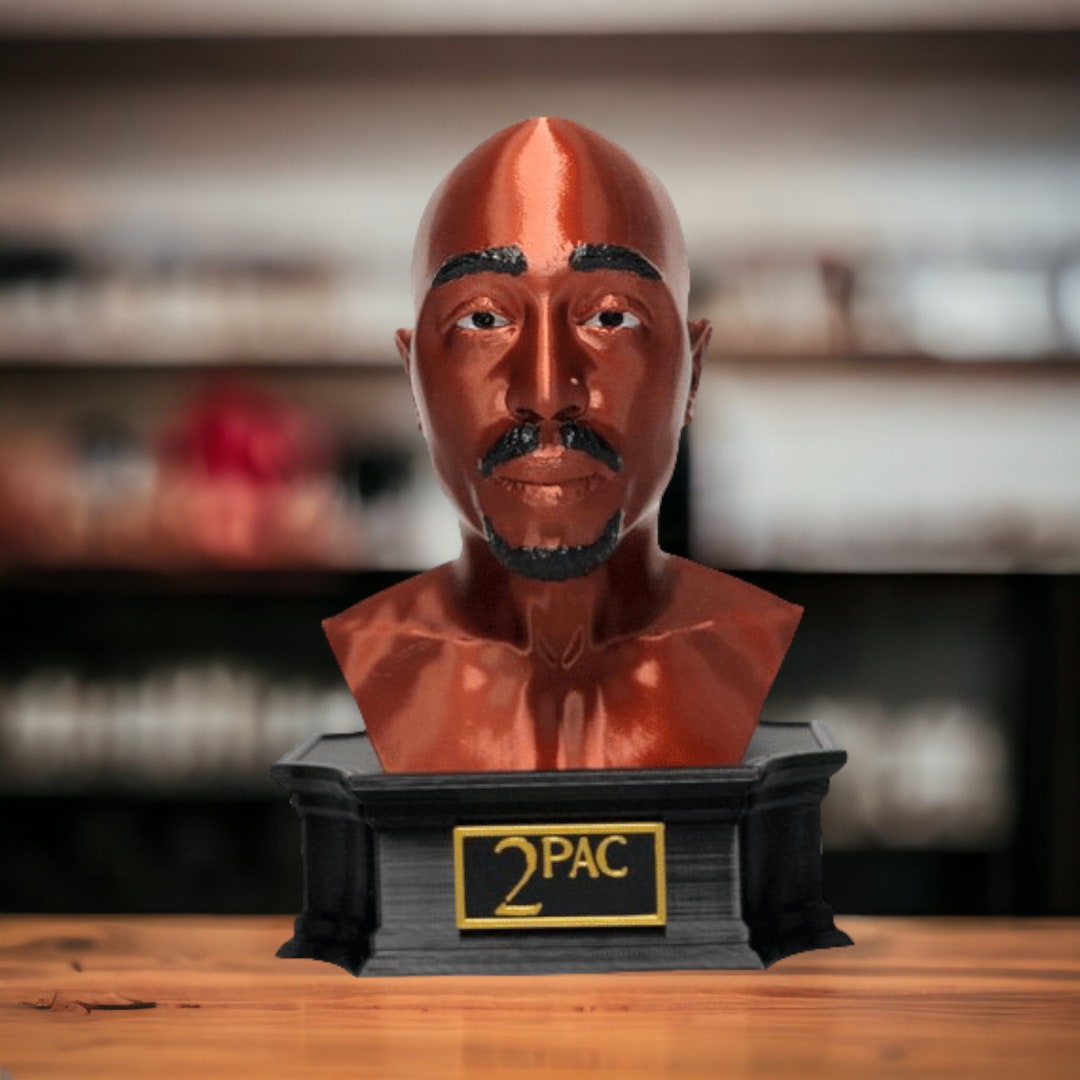 2pac Bust With Pedestal Statue Sculpture - Etsy