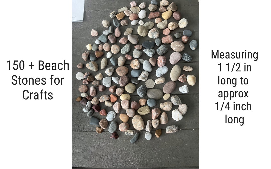 150+ Beach Stones for Crafts Measuring Approx 1 1/2 Inches Long to ...