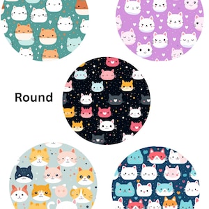 Dexcom G7 CGM Cover Patches Cat Face Theme Style Pack of 5 Round, Libre ...
