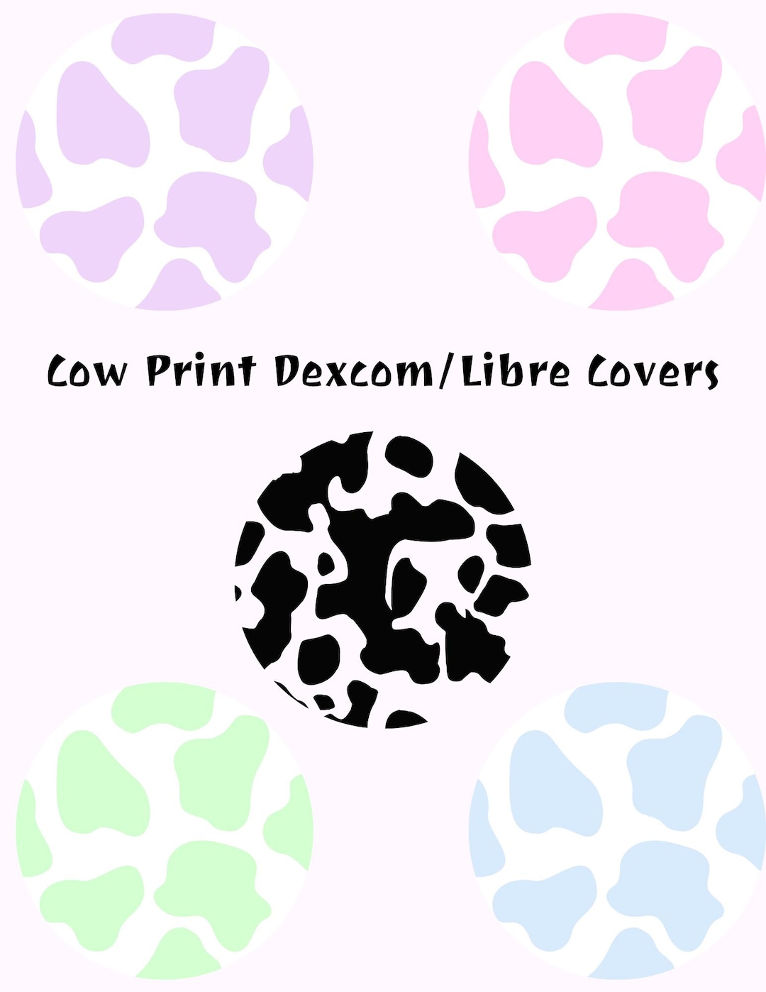 Cow Print CGM Adhesive Patches, Dexcom G7/g6/libre, Style Pack - Etsy