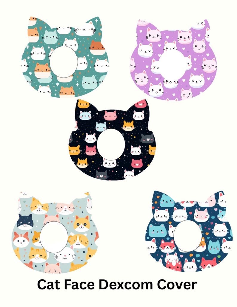 Cat Face Dexcom G7 CGM Patches, Style Pack - Etsy
