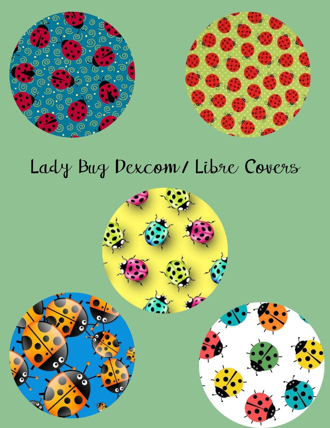 Ladybug Dexcom G7/G6, Libre CGM Cover Patches, Style Pack of 5 - Etsy
