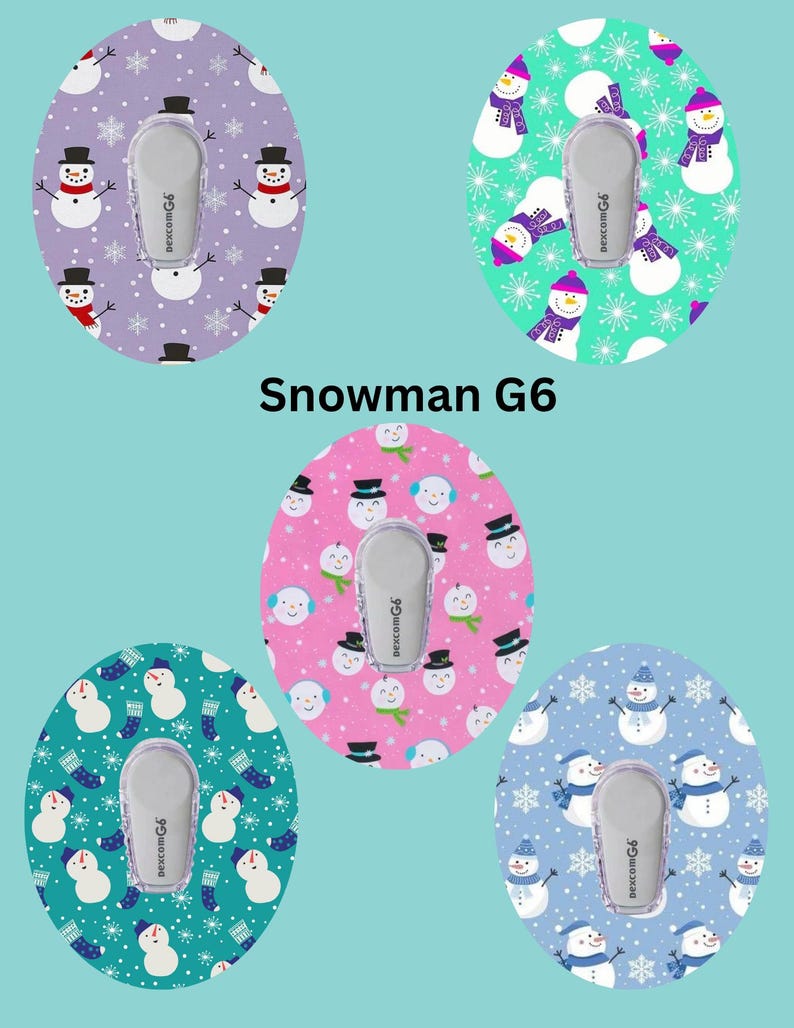 Snowman Dexcom G7 CGM Cover Patches, Themed Pack of 5 - Etsy