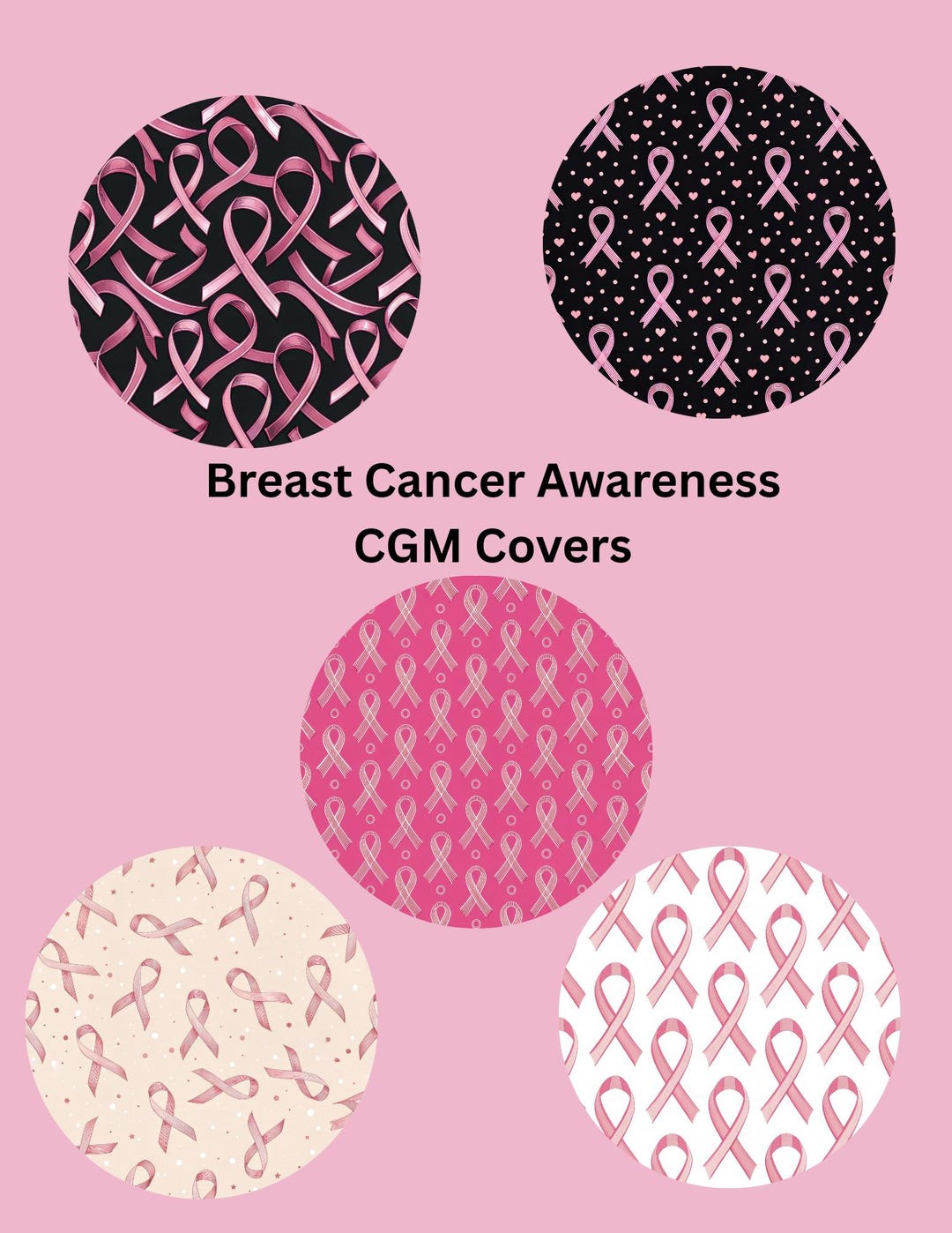 Dexcom Libre G6 or Omnipod CGM Cover Patches Breast Cancer Awareness ...