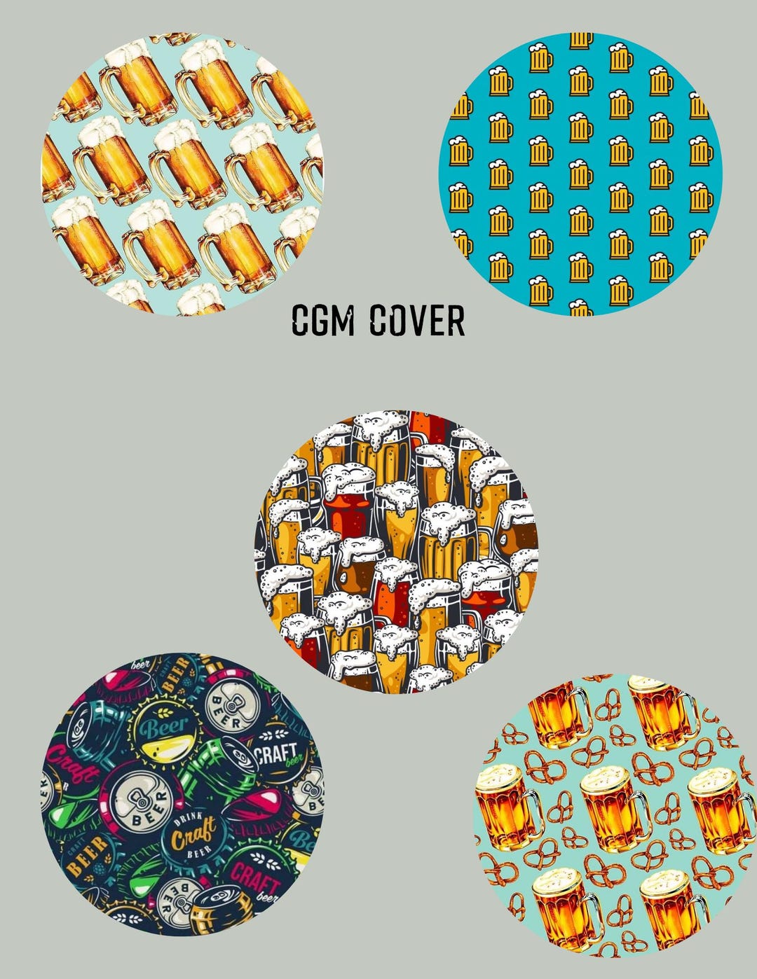 Beer Style CGM Sensor Cover Patch, Dexcom G7 G6 Libre, 5-pack - Etsy