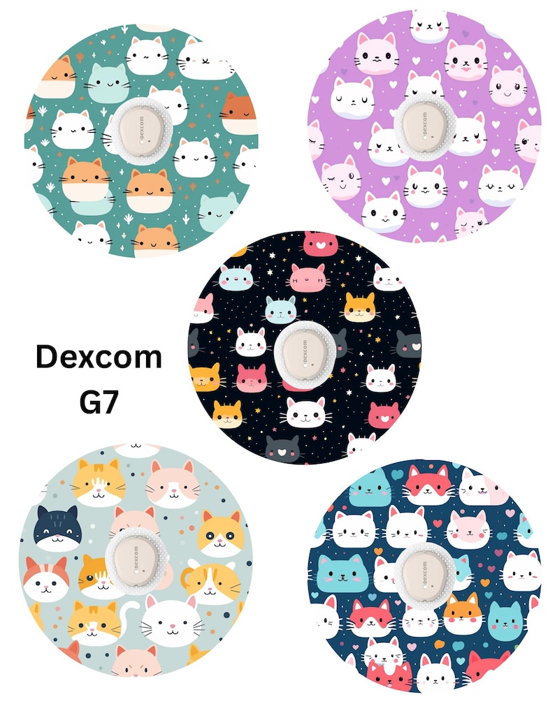 Cat Face Dexcom G7 CGM Patches, Style Pack - Etsy
