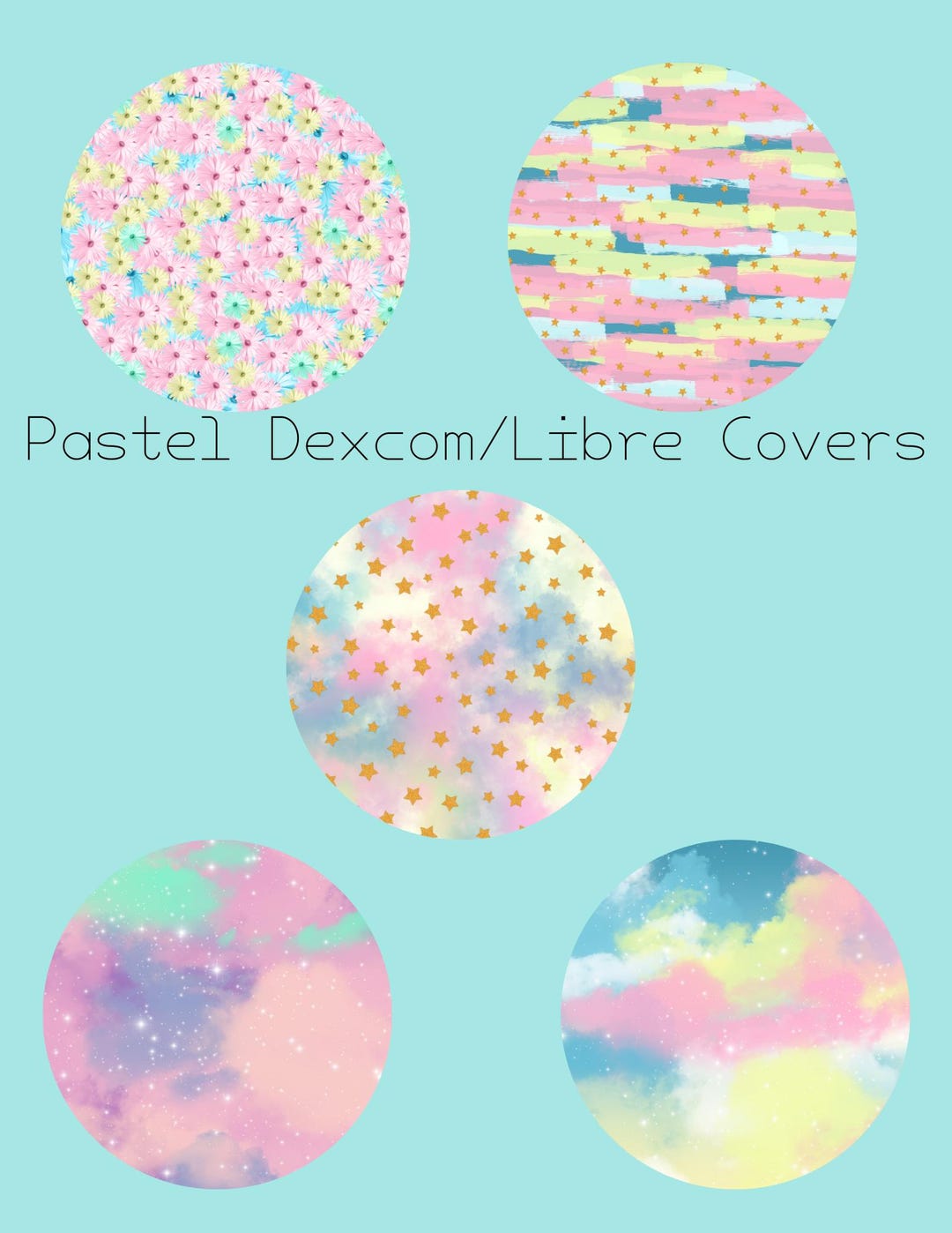 Pastel Dexcom G7/libre CGM Covers, Style Pack of 5 - Etsy