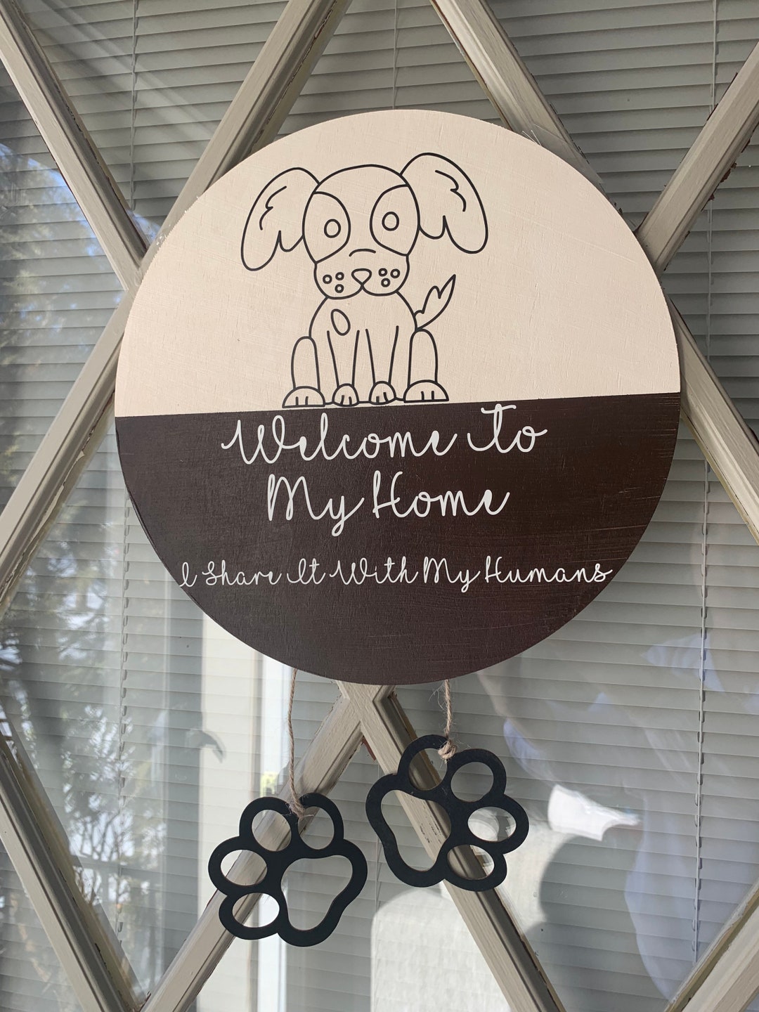 Welcome Sign With Dog - Etsy