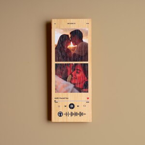 Custom Wooden Photo Block Album Cover, Customized Song Gift for Her ...