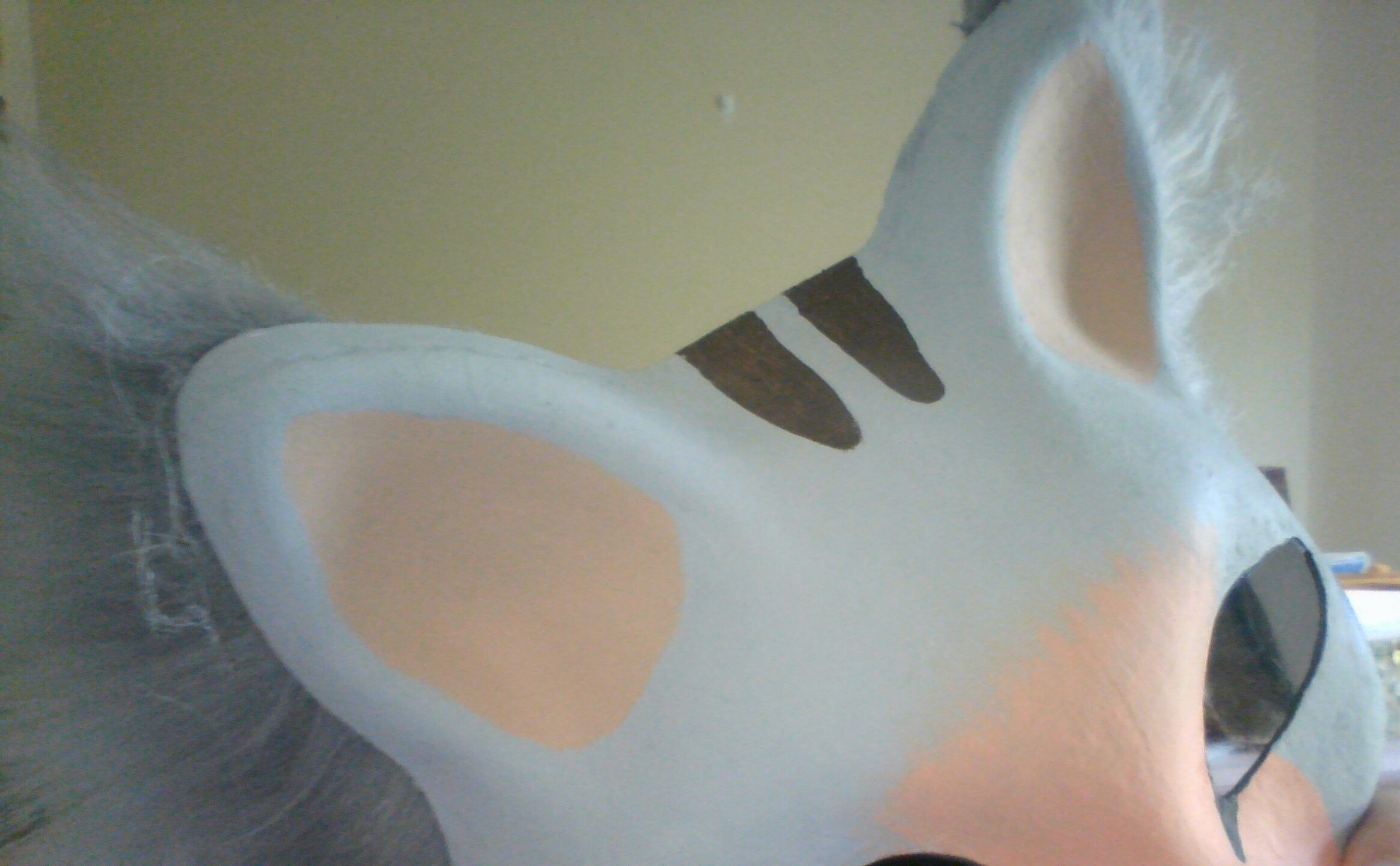 Grey and Orange Therian Mask Premade 3 - Etsy