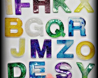 Magnetic Glitter Letters - Etsy