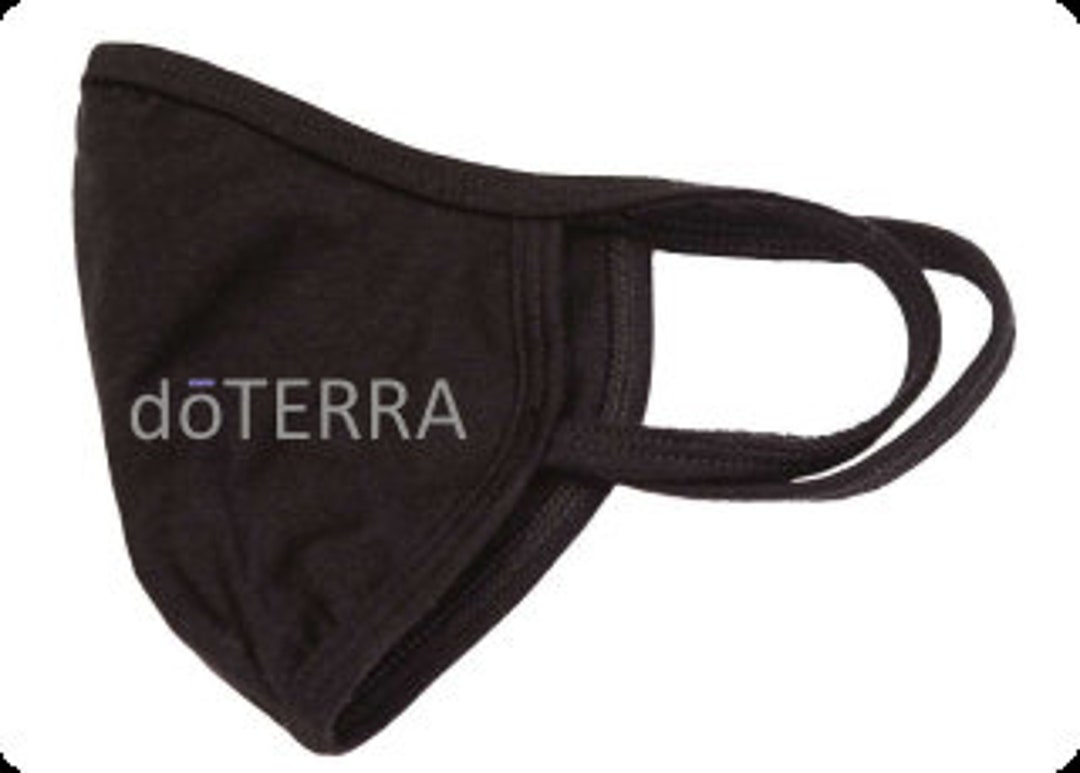 Mask Doterra 100% Cotton, Black, Double Thickness. - Etsy