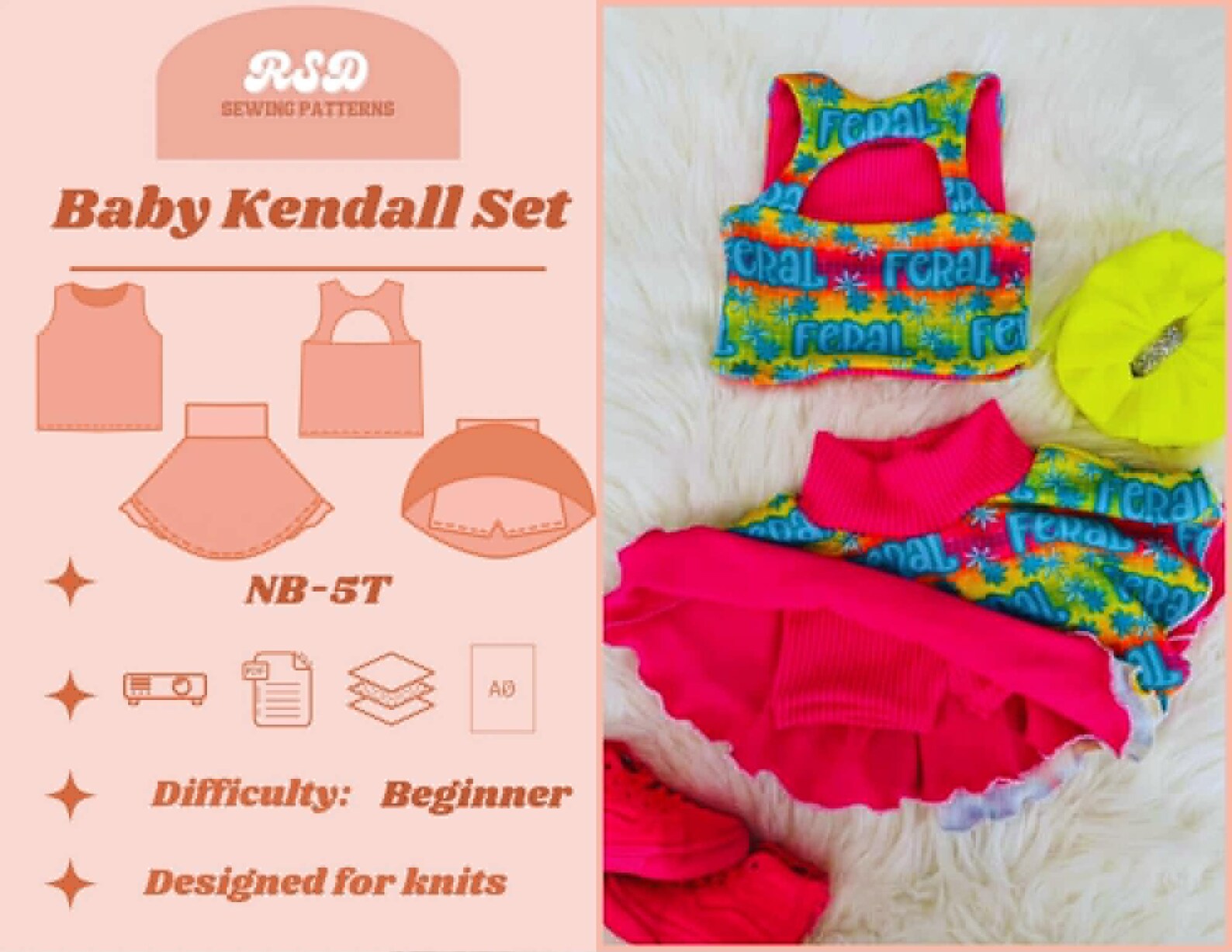 RSD Baby Kendall Set PDF Sewing Pattern - Children Baby Toddler Sewing ...