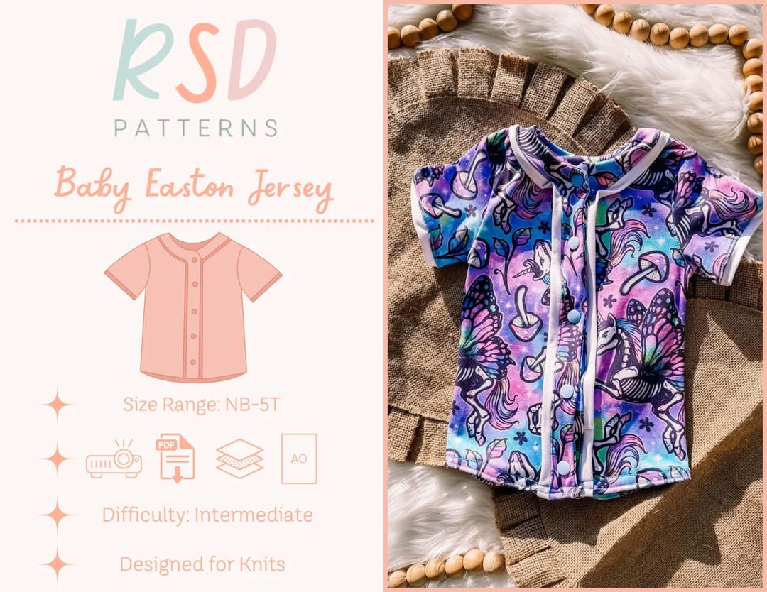 RSD Baby Easton Jersey PDF Sewing Pattern - Children Baby Toddler ...
