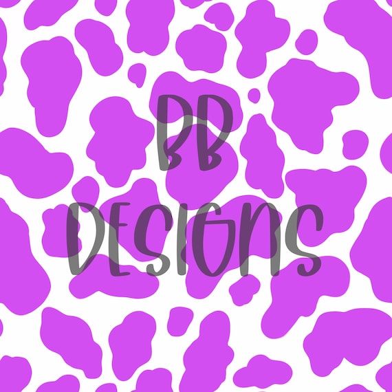 Purple Western Cow Print Seamless Digital Download | Etsy