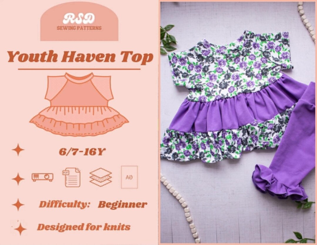 RSD Youth Haven Top PDF Sewing Pattern - Children Baby Toddler Sewing ...