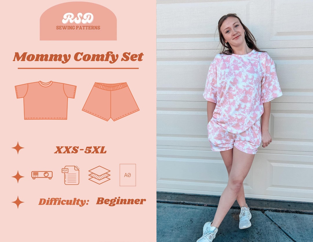 RSD Adult Comfy Set PDF Sewing Pattern - Womens Mommy Matching Sewing Patterns - Etsy