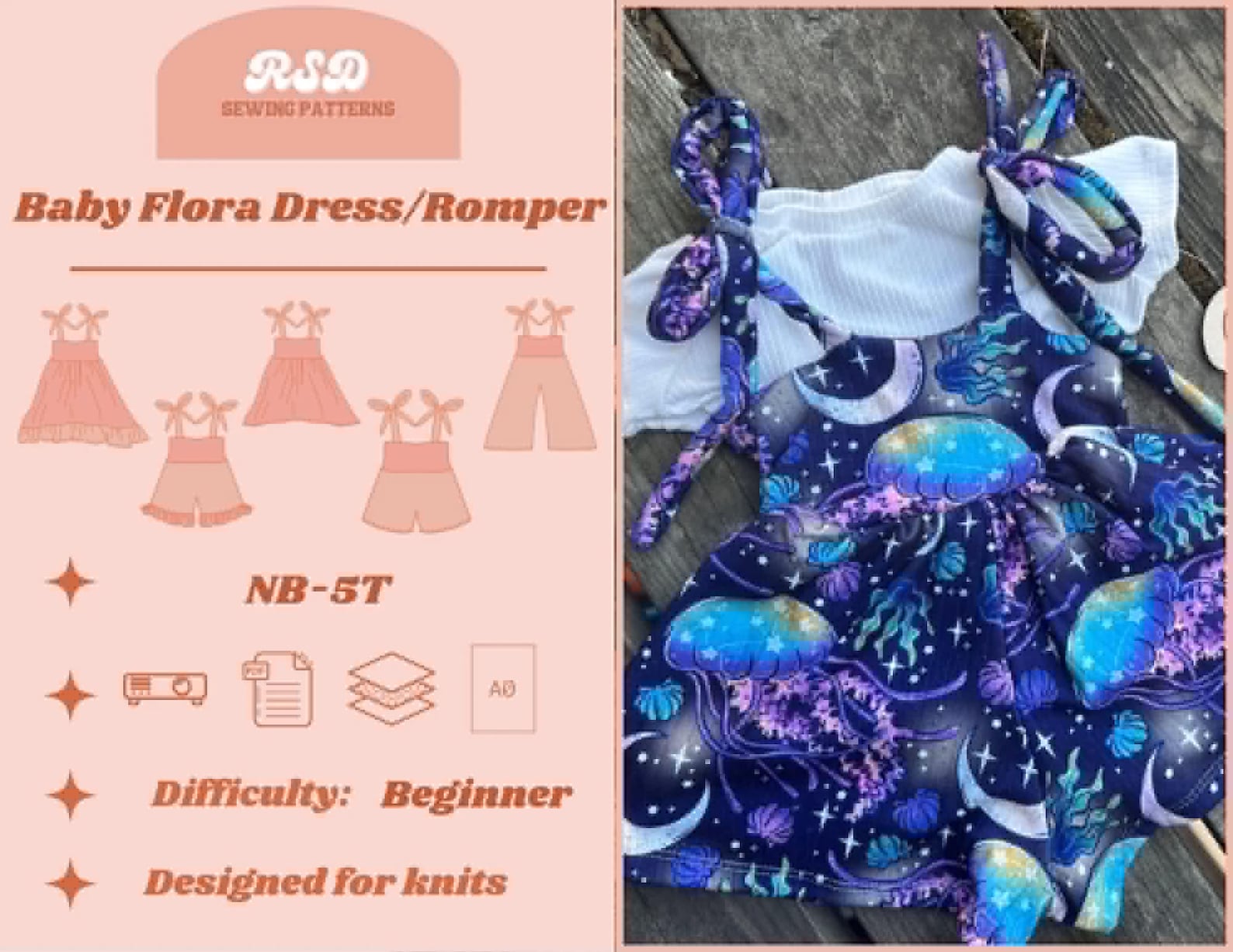 RSD Flora Bundle PDF Sewing Pattern - Children Baby Toddler Sewing ...