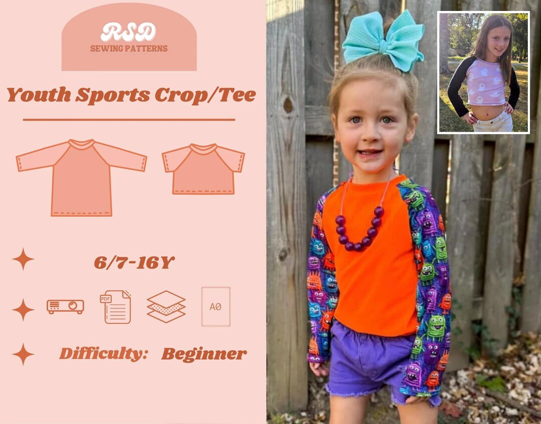 RSD Youth Spirt Tee PDF Sewing Pattern - Children Baby Toddler Sewing ...