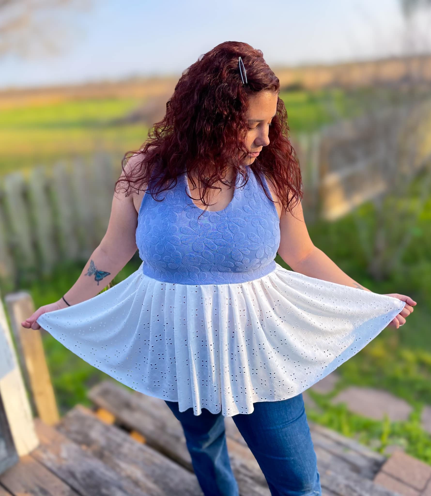 RSD Adult Poppy Peplum Top PDF Sewing Pattern Womens Mommy Matching ...