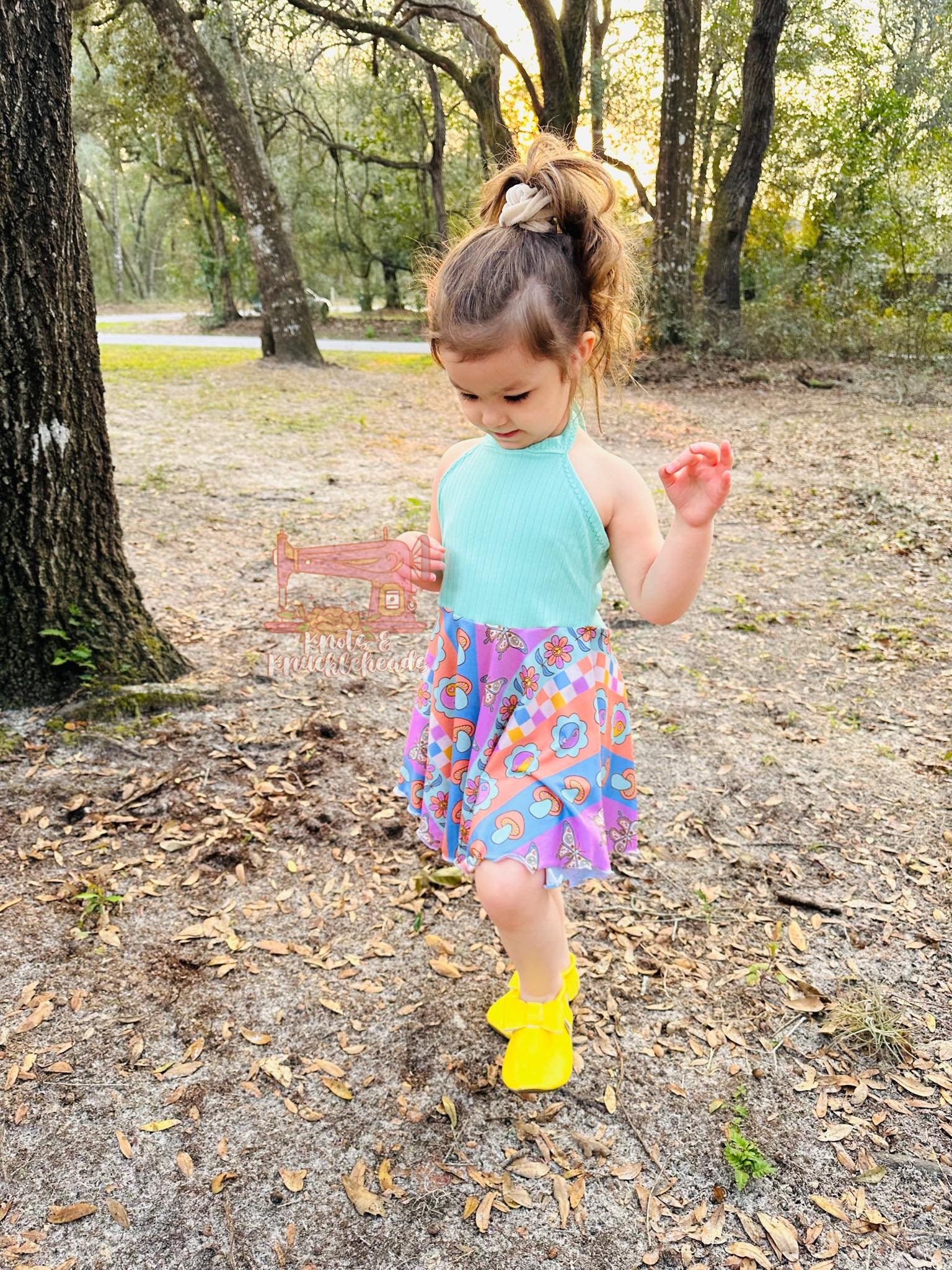 RSD Olive Ruffle Halter Top PDF Sewing Pattern - Children Baby Toddler ...