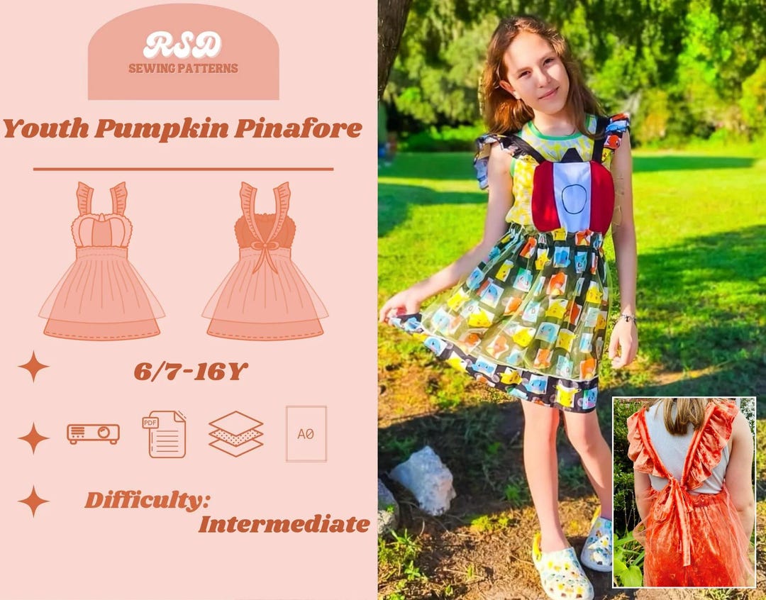 RSD Youth Pumpkin Penifore PDF Sewing Pattern - Children Baby Toddler ...