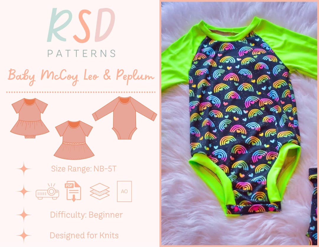 RSD Baby Mccoy Leo/ Peplum PDF Sewing Pattern - Children Baby Toddler ...