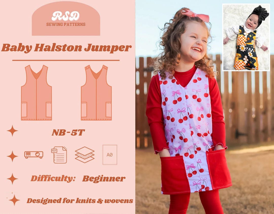 RSD Baby Halston Jumper PDF Sewing Pattern - Children Baby Toddler ...