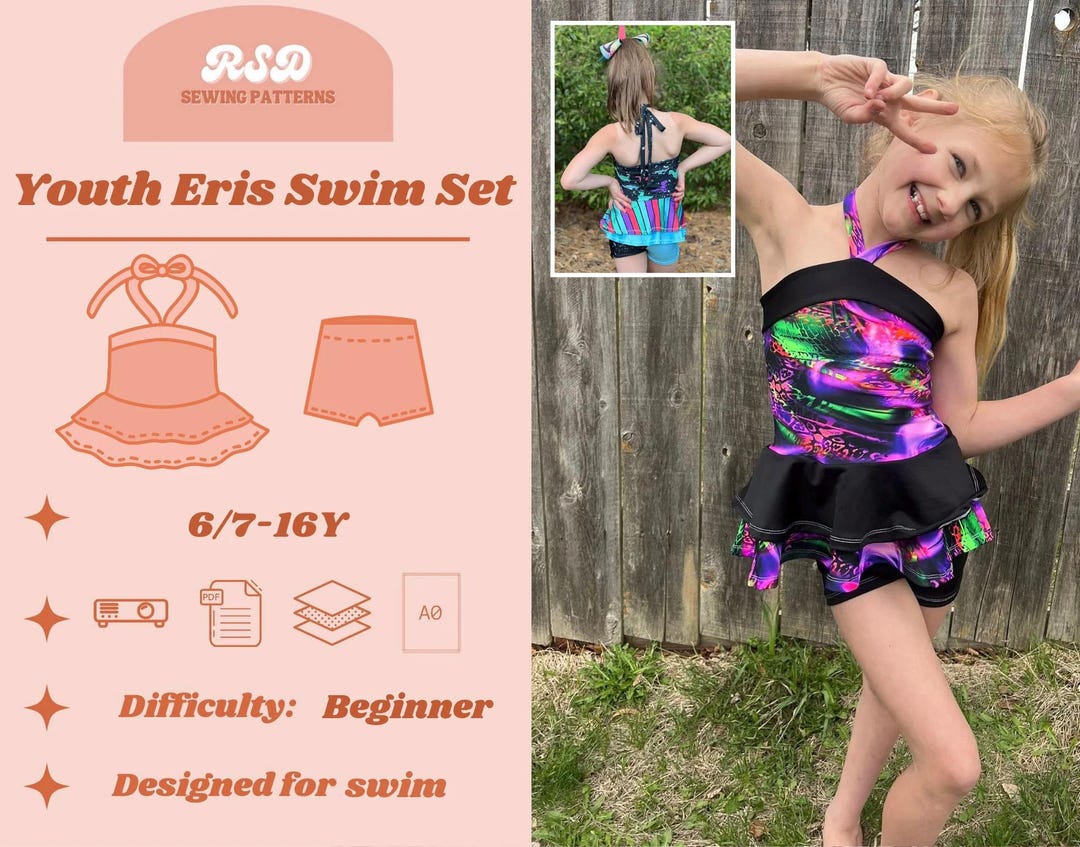 RSD Youth Eris Swim PDF Sewing Pattern - Children Baby Toddler Sewing ...