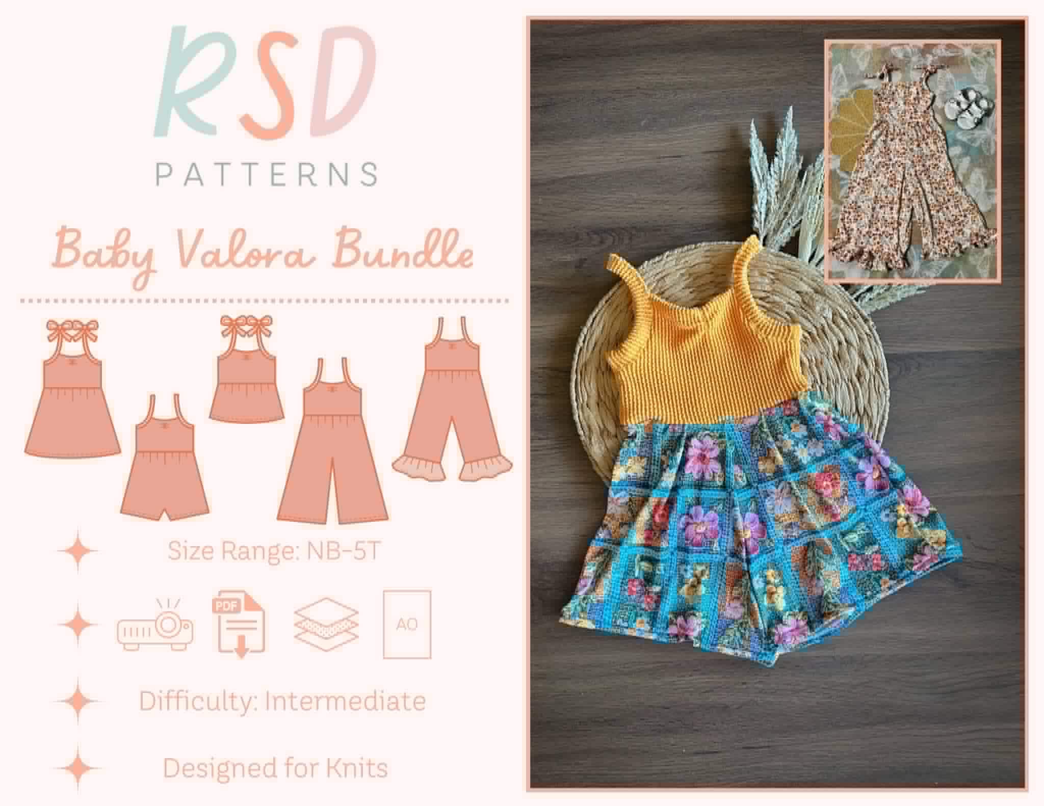 RSD Baby Valora Peplum / Dress PDF Sewing Pattern - Children Baby ...