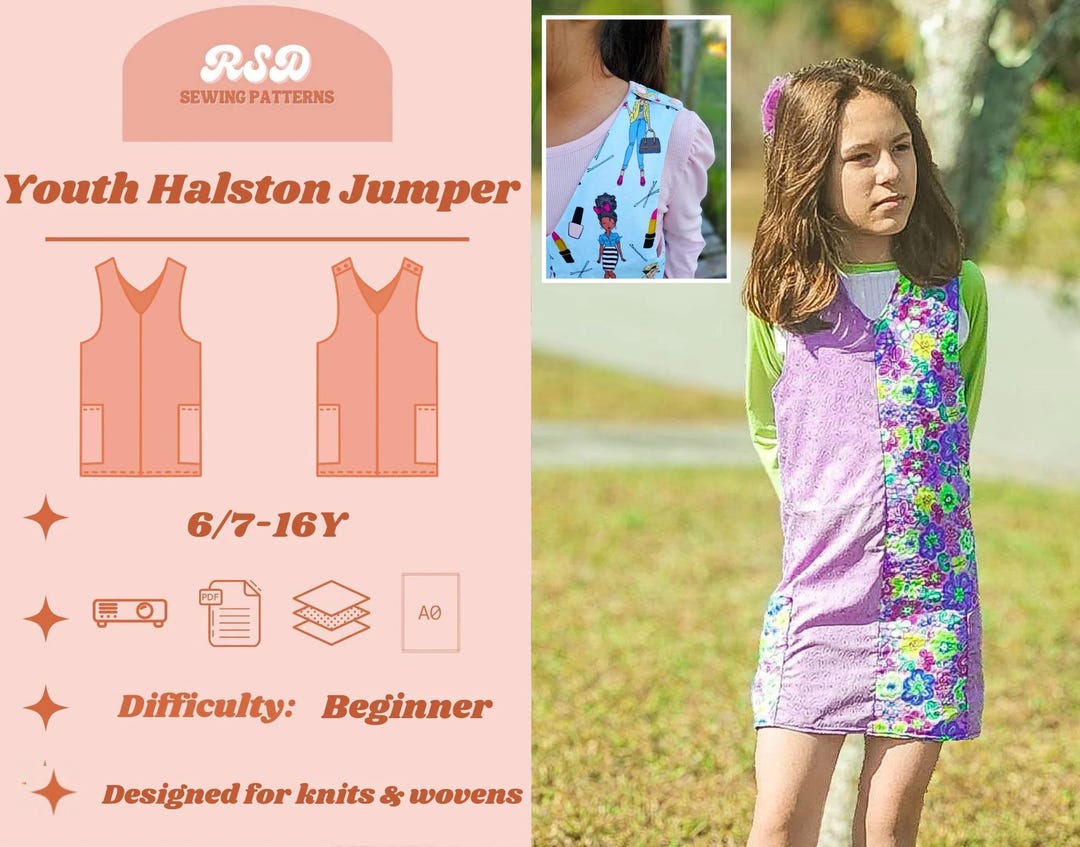 RSD Youth Halston Jumper PDF Sewing Pattern - Children Baby Toddler Sewing Patterns - Etsy