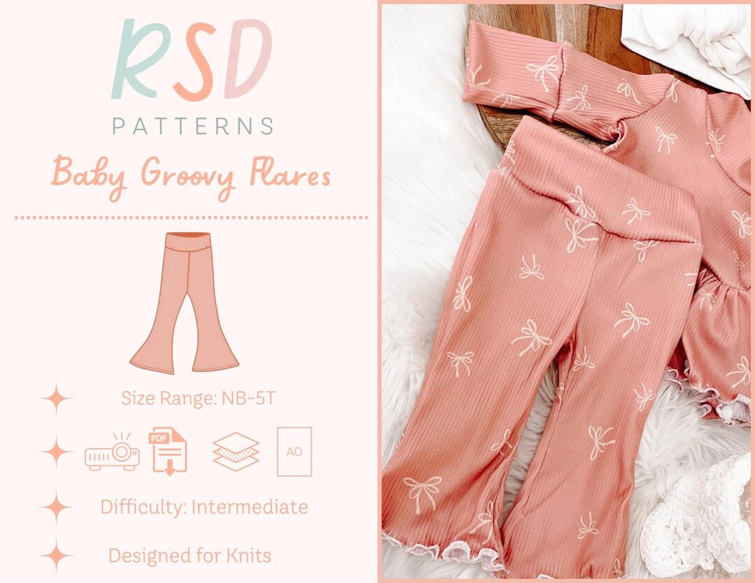 RSD Baby Groovy Flares PDF Sewing Pattern - Children Baby Toddler ...