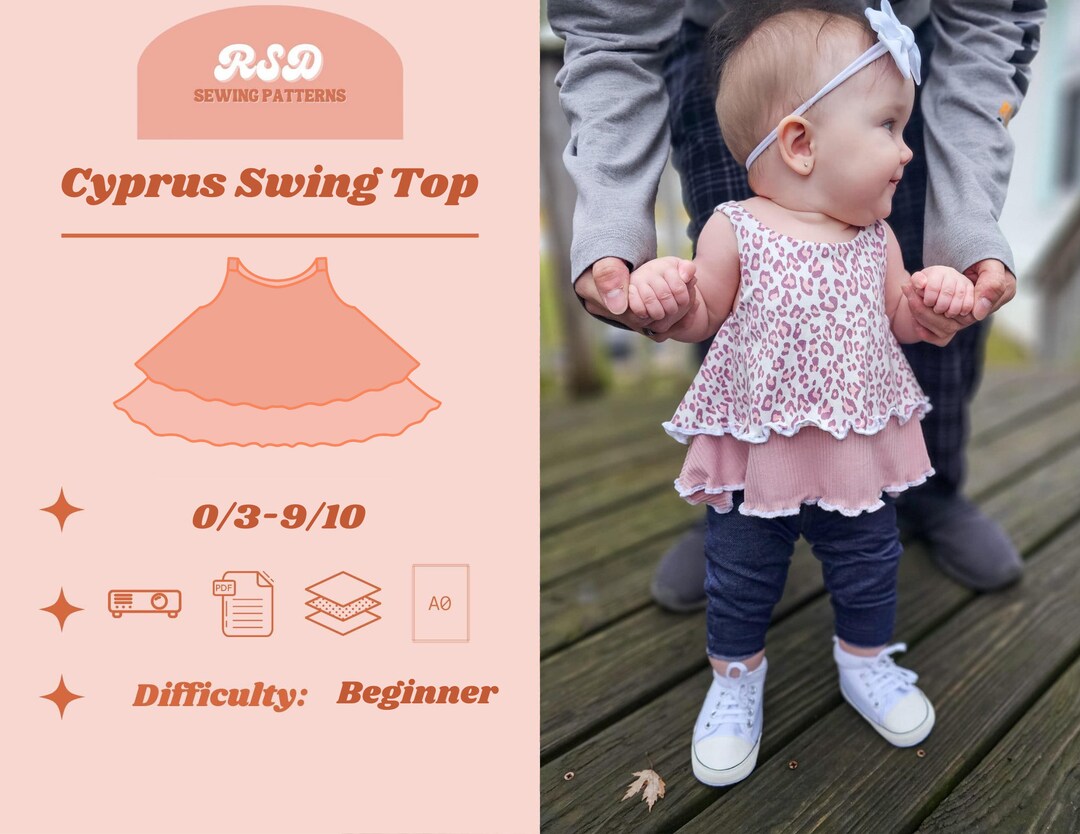 RSD Cyprus Swing Top PDF Sewing Pattern - Children Baby Toddler Sewing ...