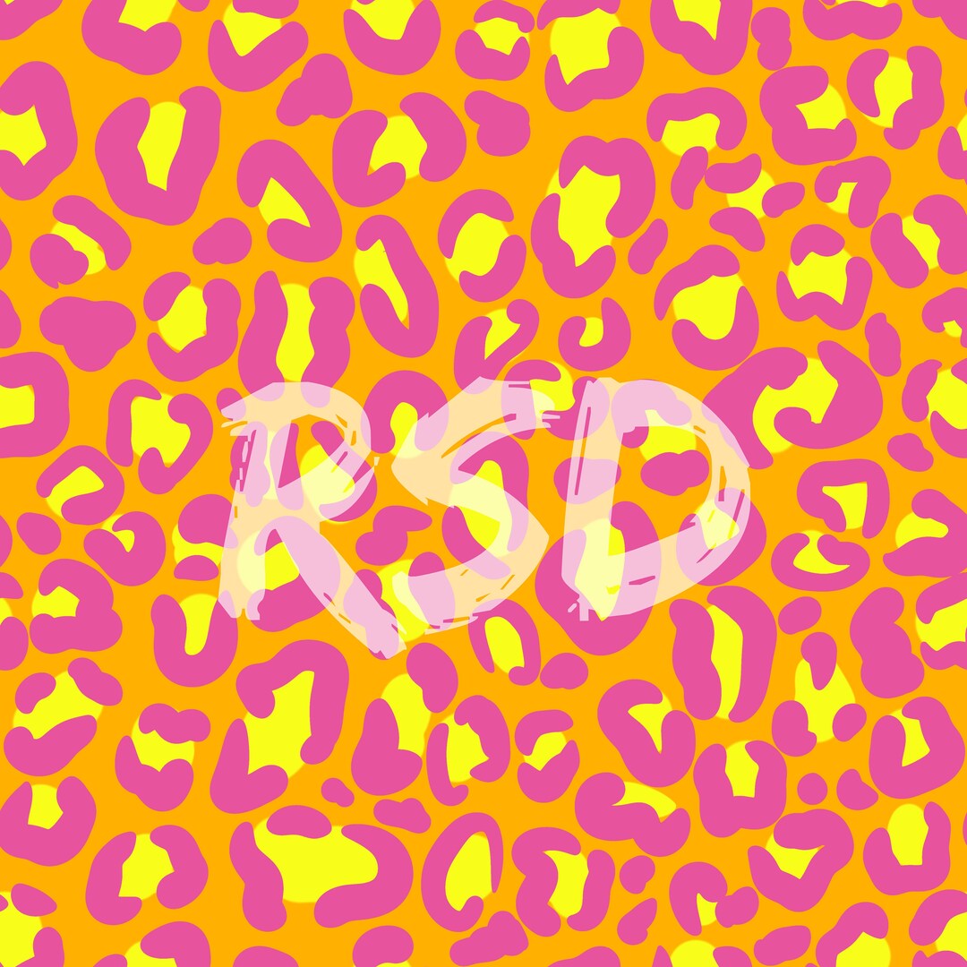 Electric Leopard Orange Seamless Digital Download - Background File ...