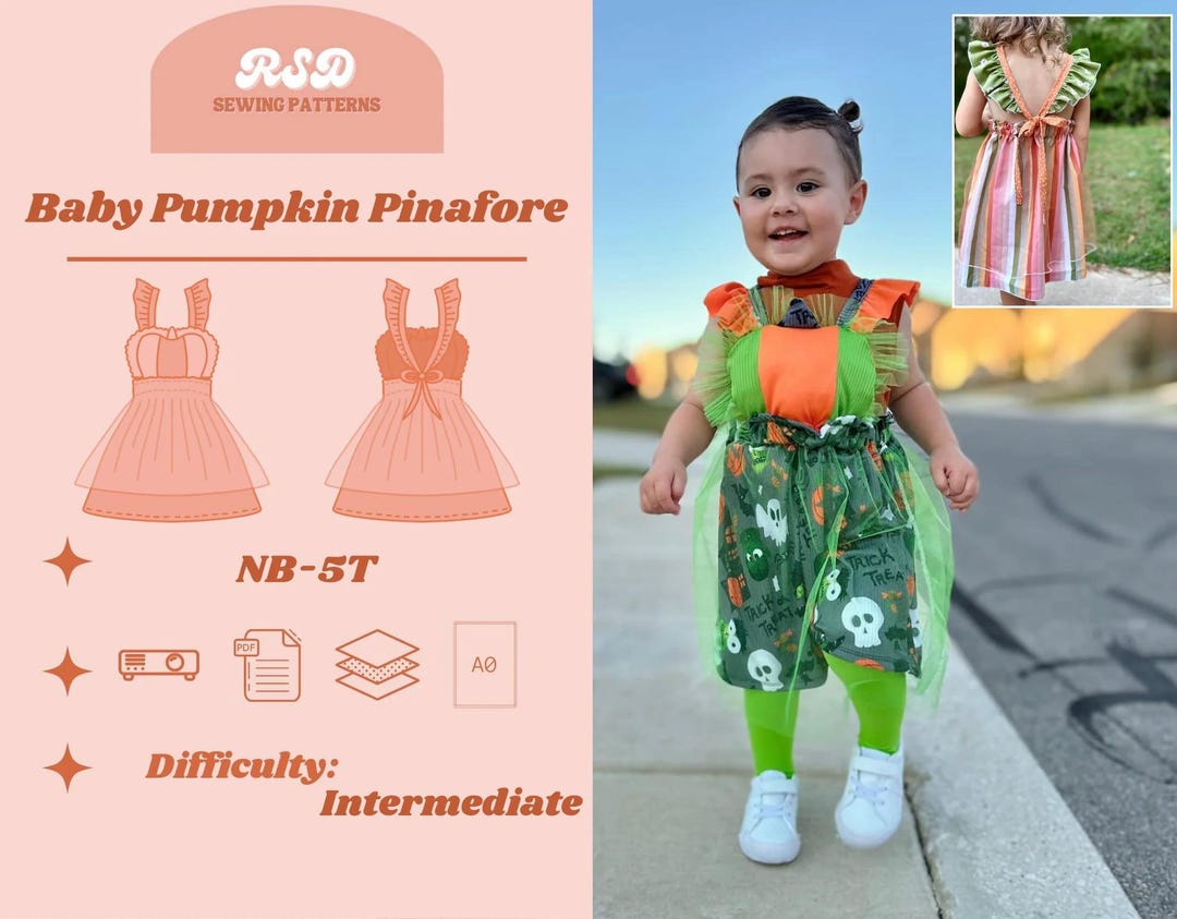 RSD Pumpkin Penifore PDF Sewing Pattern - Children Baby Toddler Sewing ...