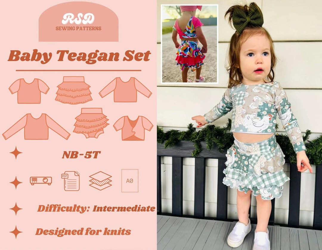 RSD Baby Teagan Set PDF Sewing Pattern - Children Baby Toddler Sewing ...