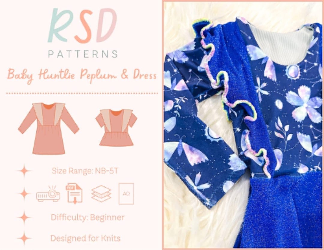 RSD Baby Huntlie Peplum/dress PDF Sewing Pattern - Children Baby ...