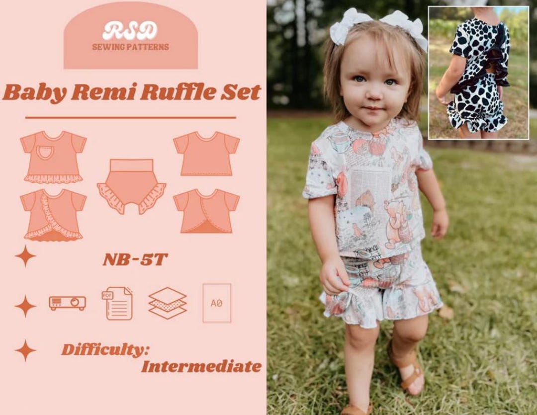 RSD Baby Remi Ruffle Set PDF Sewing Pattern - Children Baby Toddler ...