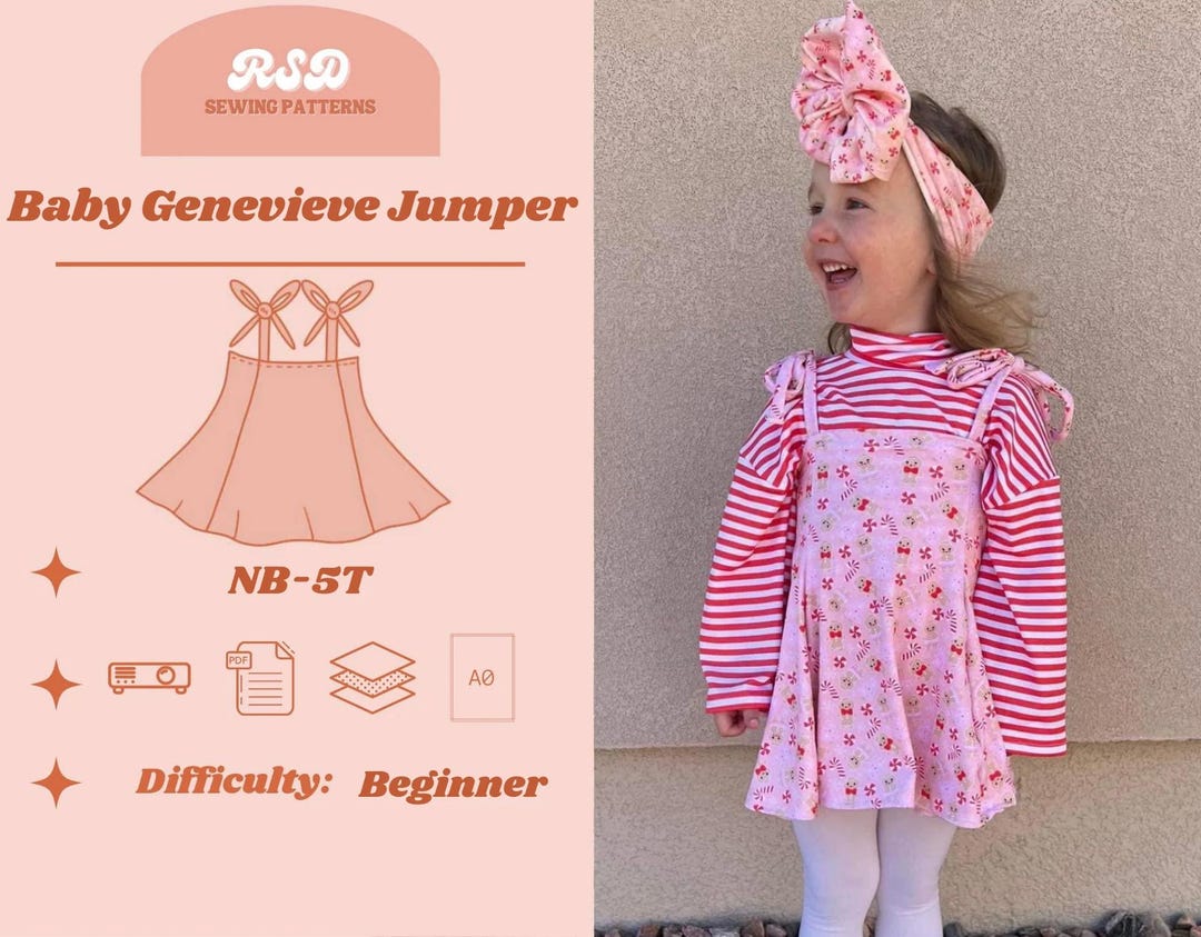 RSD Baby Genevieve Jumper PDF Sewing Pattern - Children Baby Toddler ...
