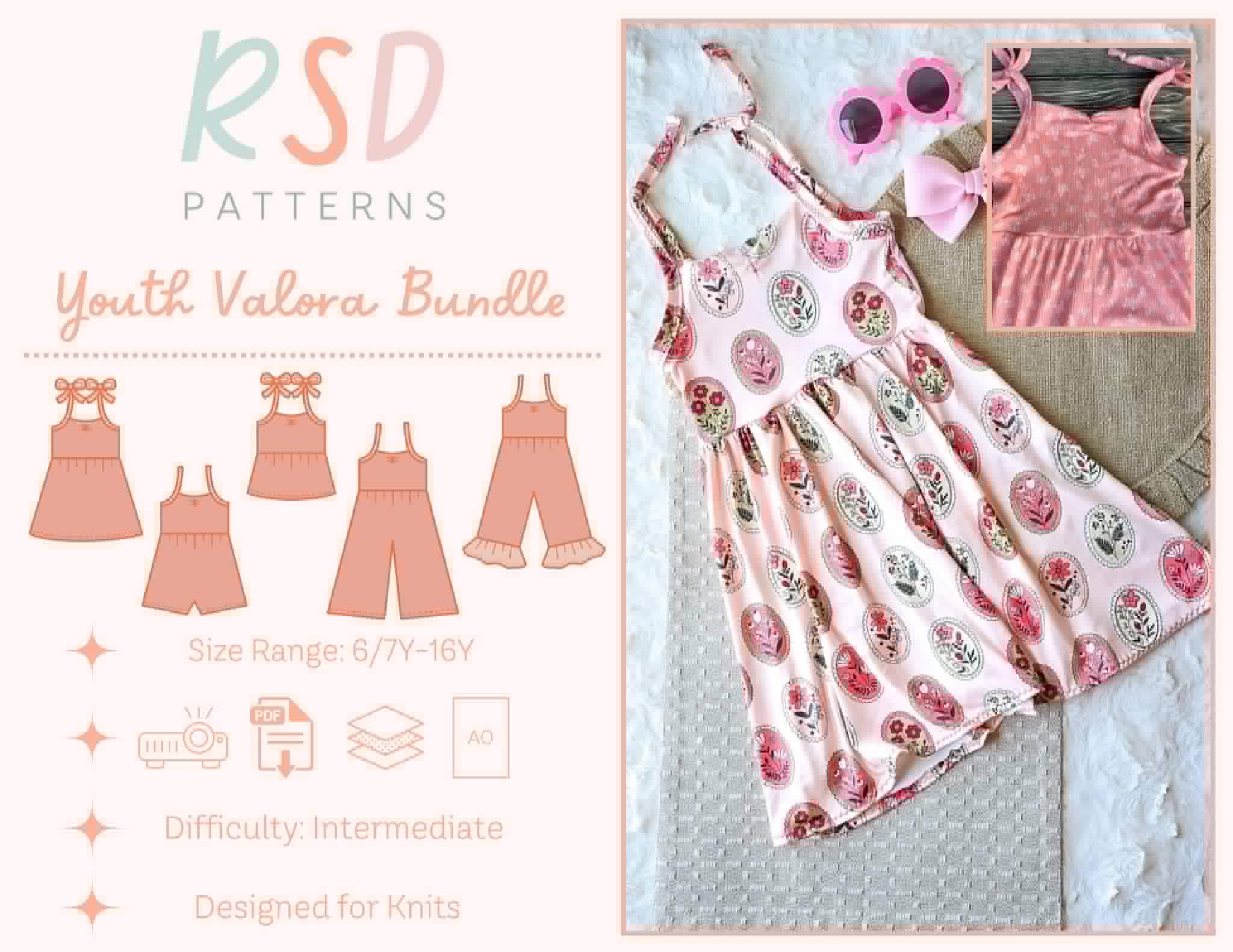 RSD Youth Valora Peplum / Dress PDF Sewing Pattern - Children Baby ...