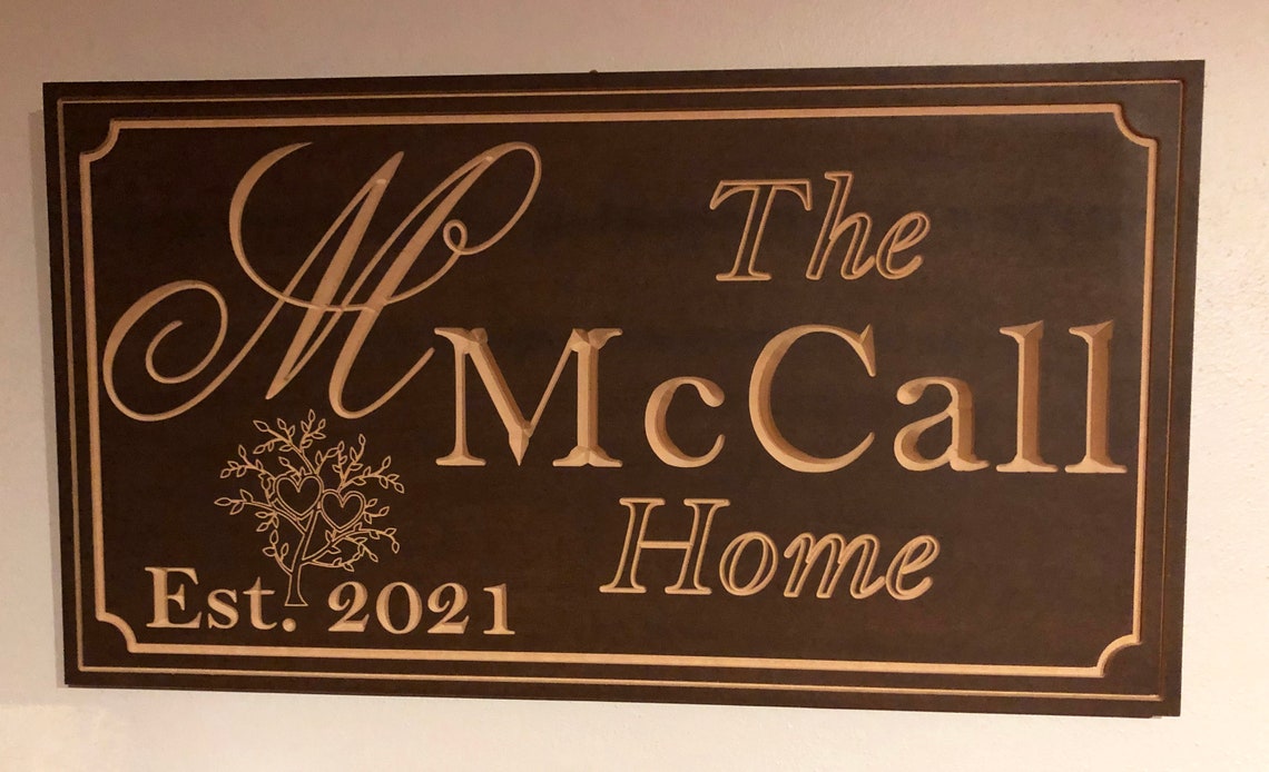 Custom Wood Carved Sign Memorial Sign Family Sign - Etsy