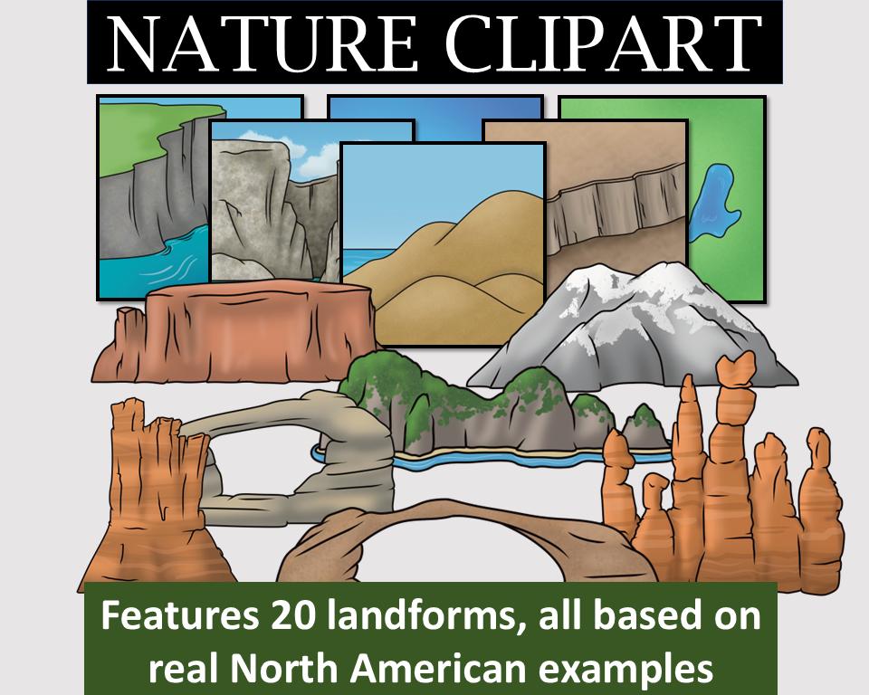 North American Landforms Clip Art (landform Clipart) - Etsy