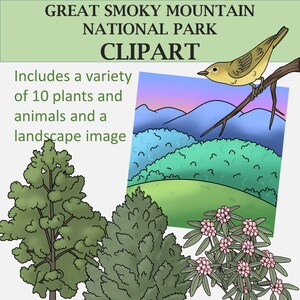 Plants and Animals of the Great Smoky Mountains National Park Clipart ...