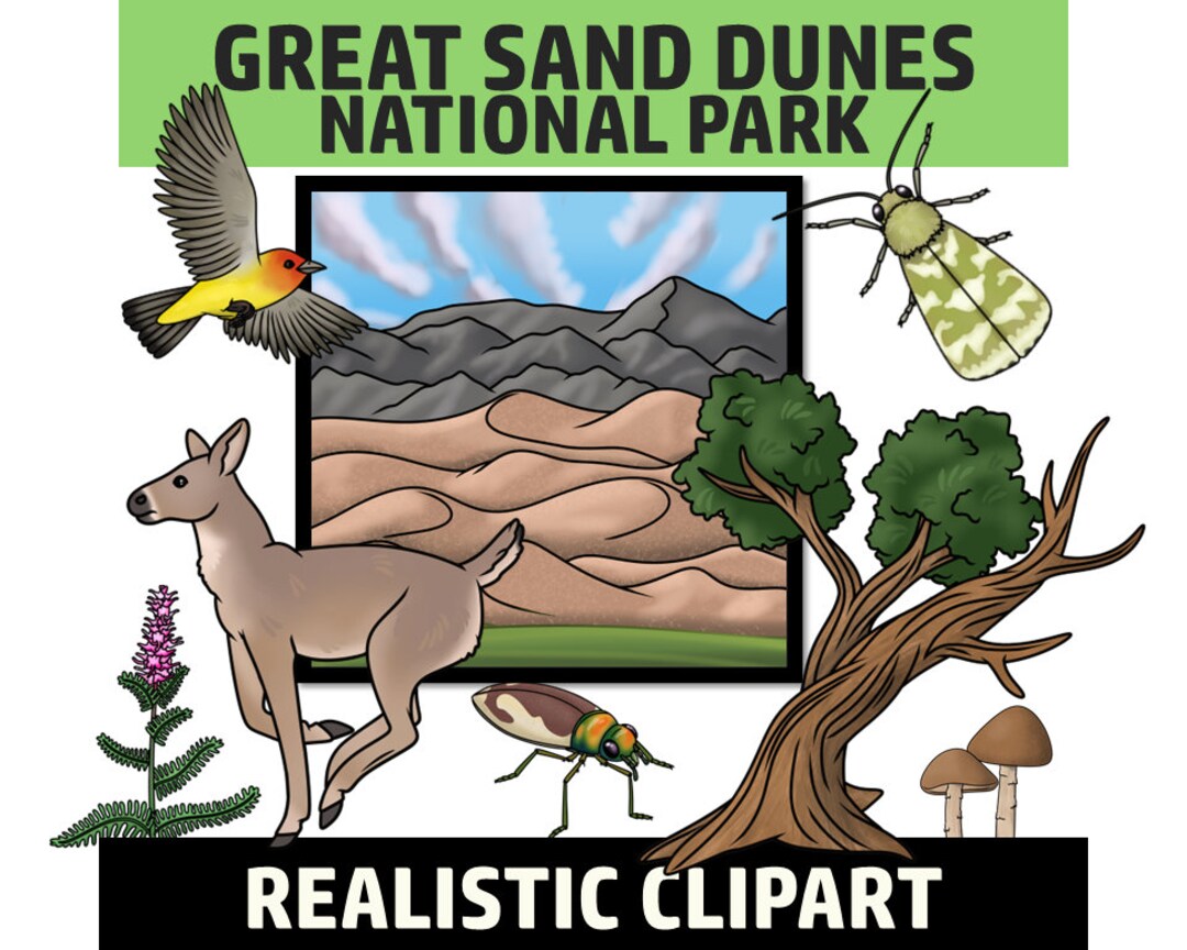 Great Sand Dunes National Park Clip Art - National Park Clipart - Etsy