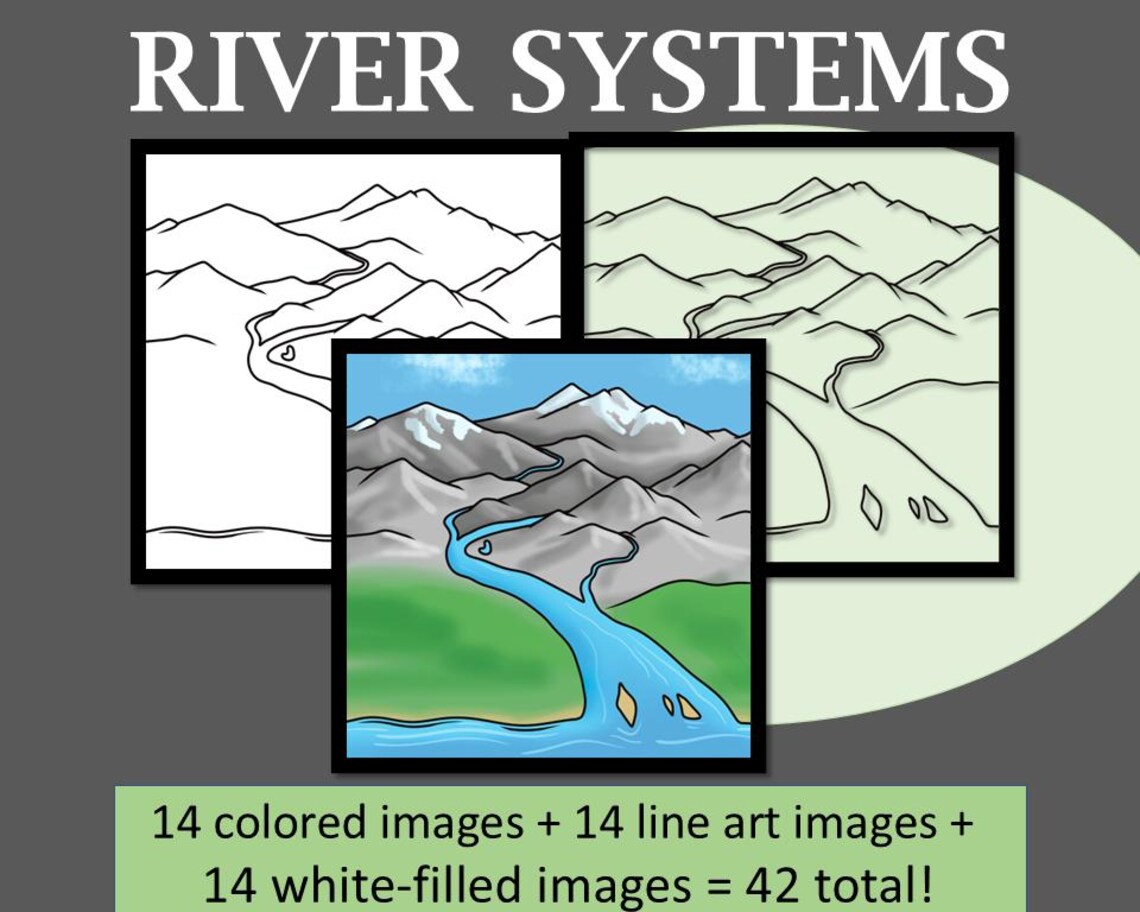 River Geology Clip Art (river Systems Clipart) - Etsy