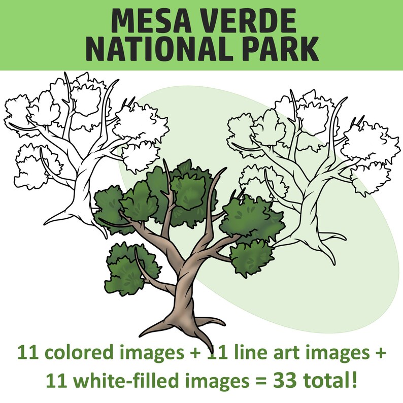 Mesa Verde National Park Clipart - National Park Clip Art - Etsy
